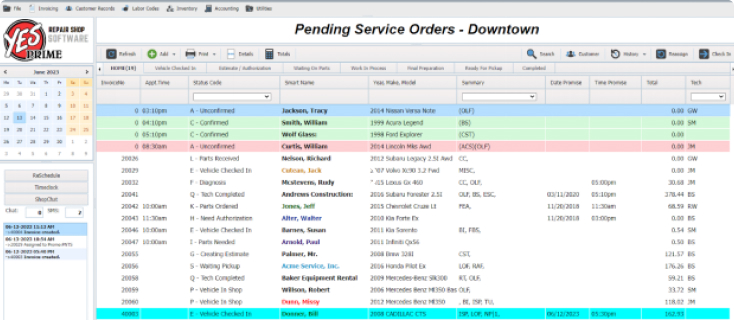 Yes Prime Repair Shop Software | Pace Software